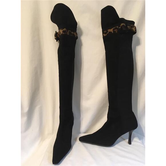 Stuart Weitzman | Shoes | Stuart Weitzman 550 Black Suede And Textile ...